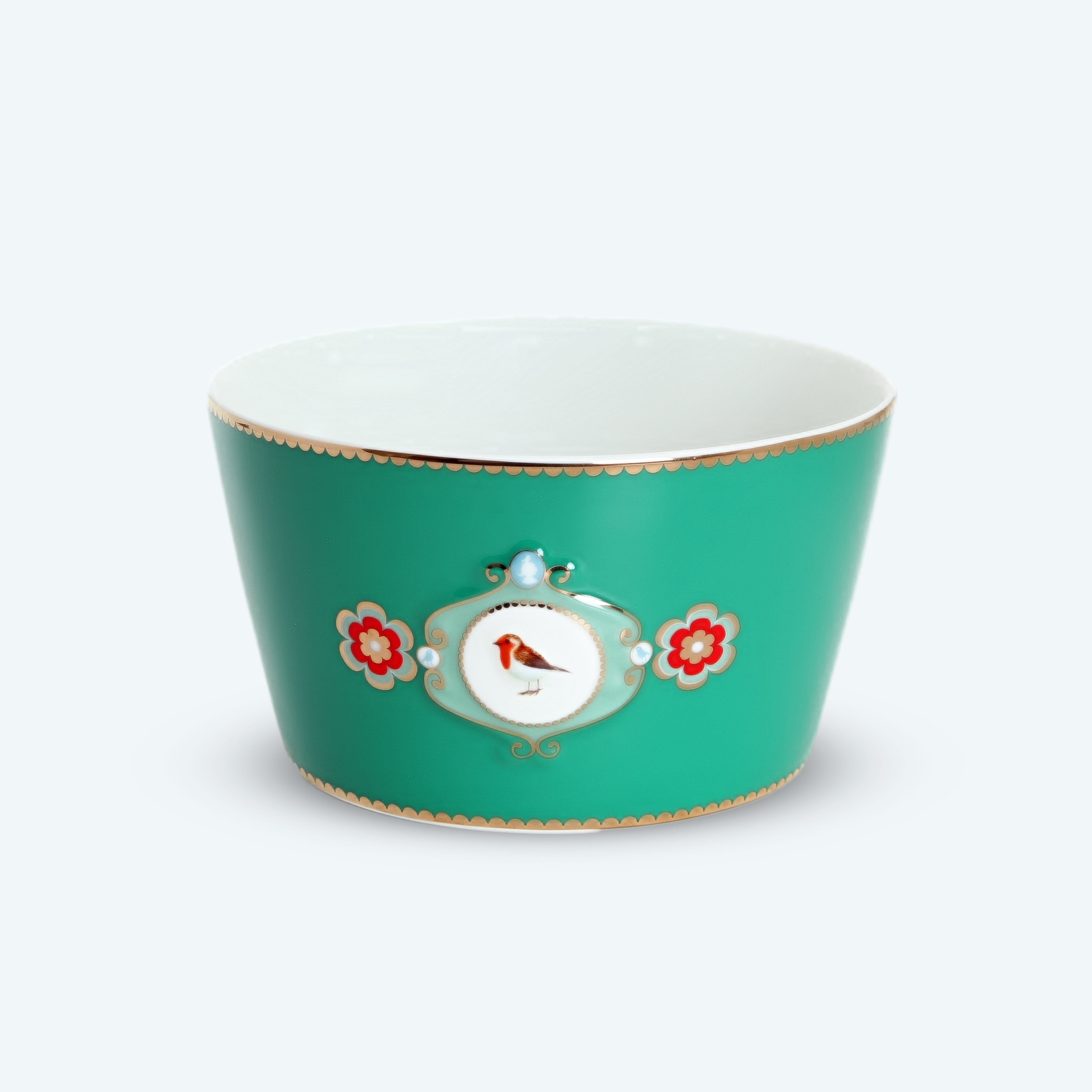 Bowl Love Birds Medallion Emerald 15cm