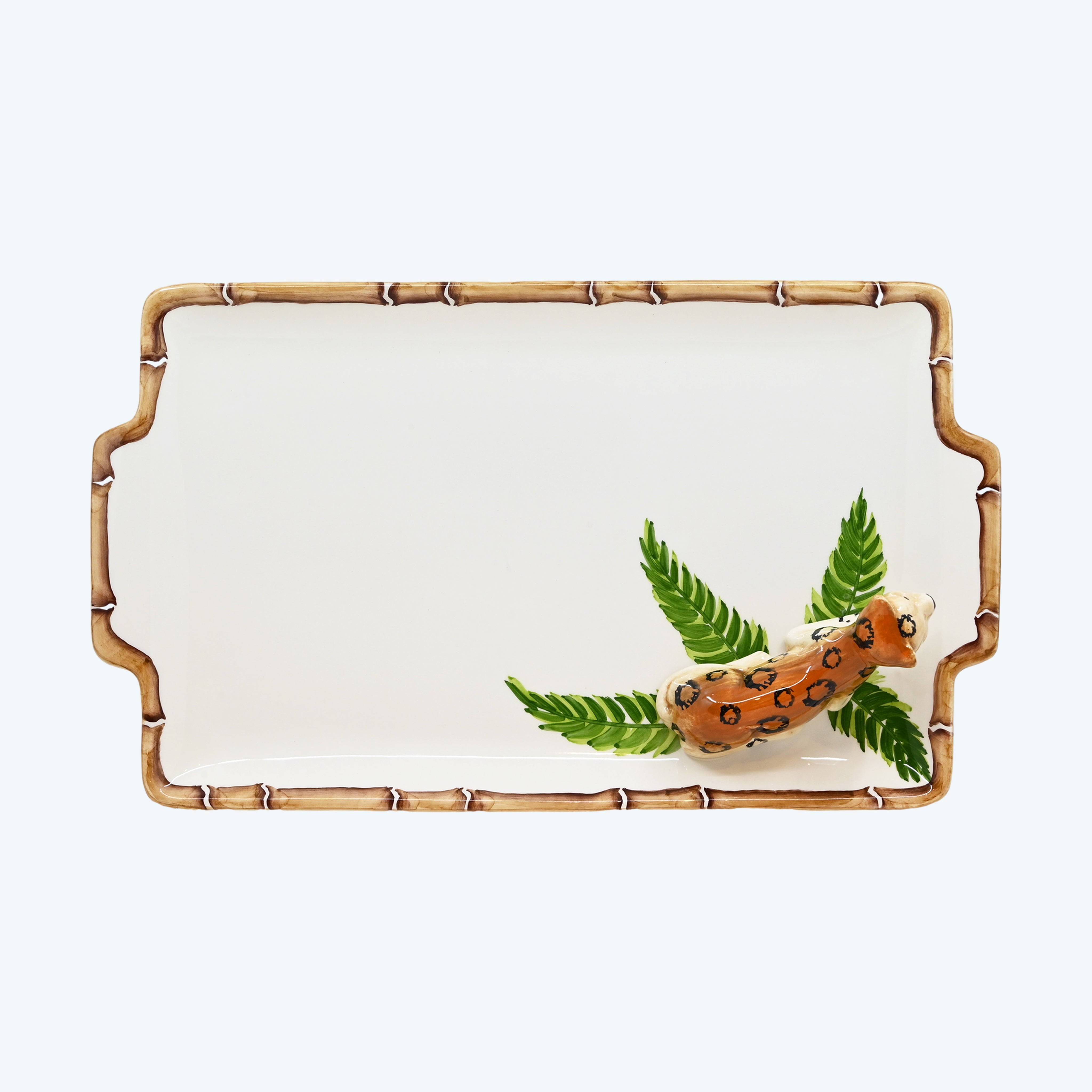 Leopard Palm Tray Brown