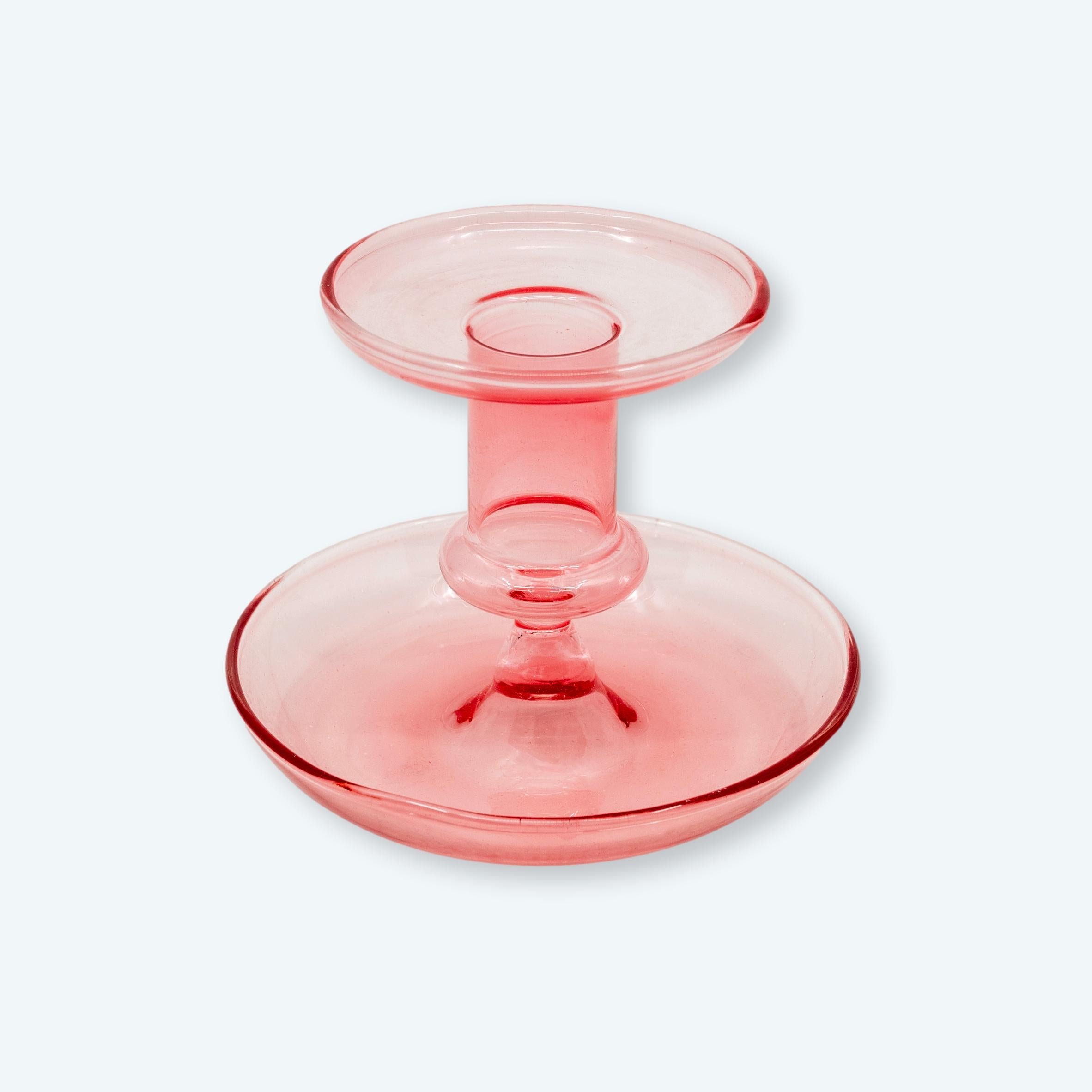 Borosilicate Glass Candle Holder Pink