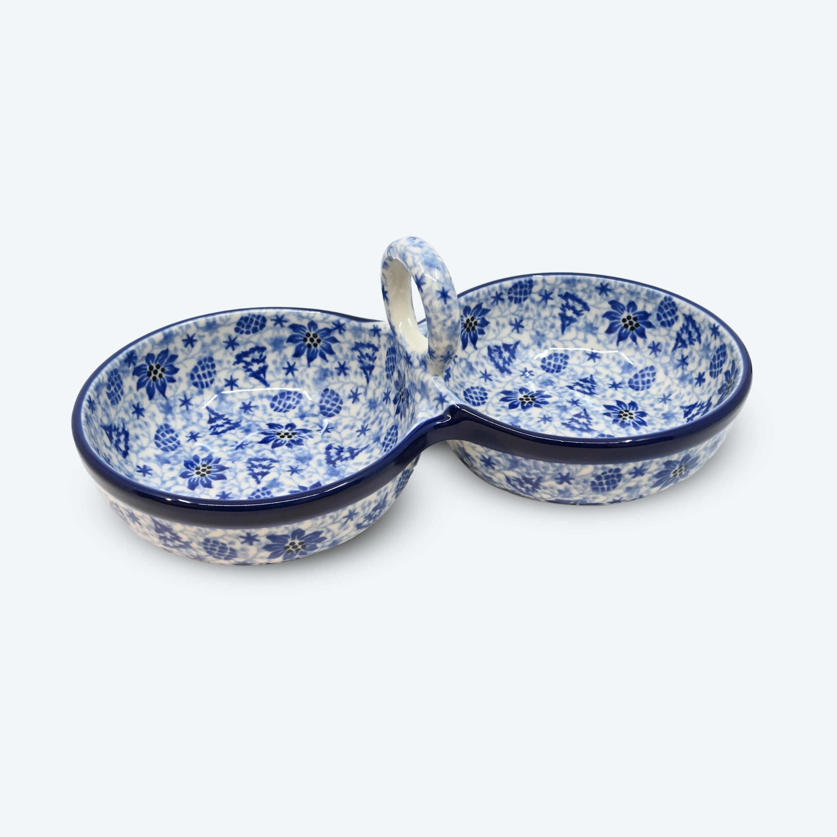 Duo Bowl Blue Christmas Confetti
