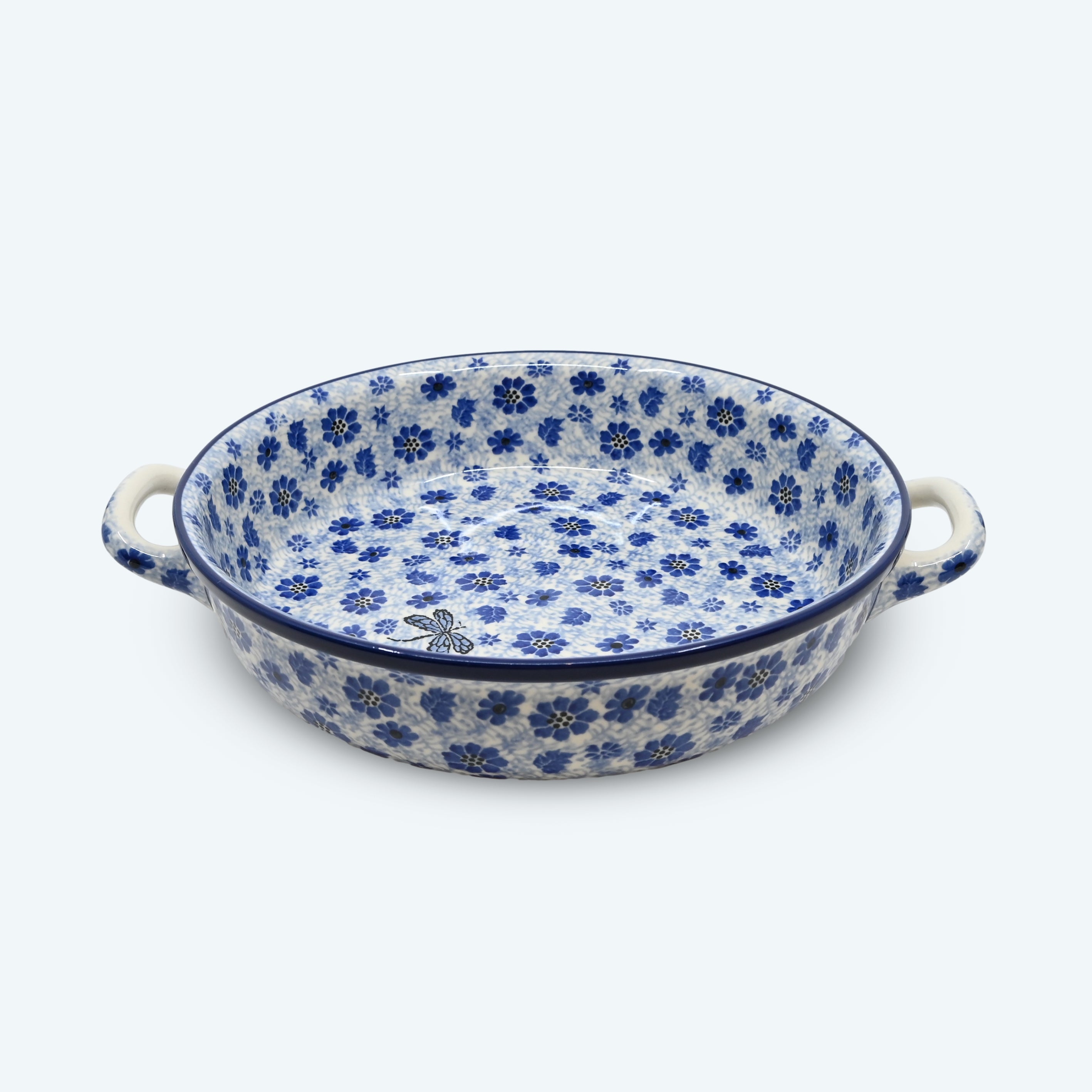 Extra Large Round Oven Dish Misty Dragonfly