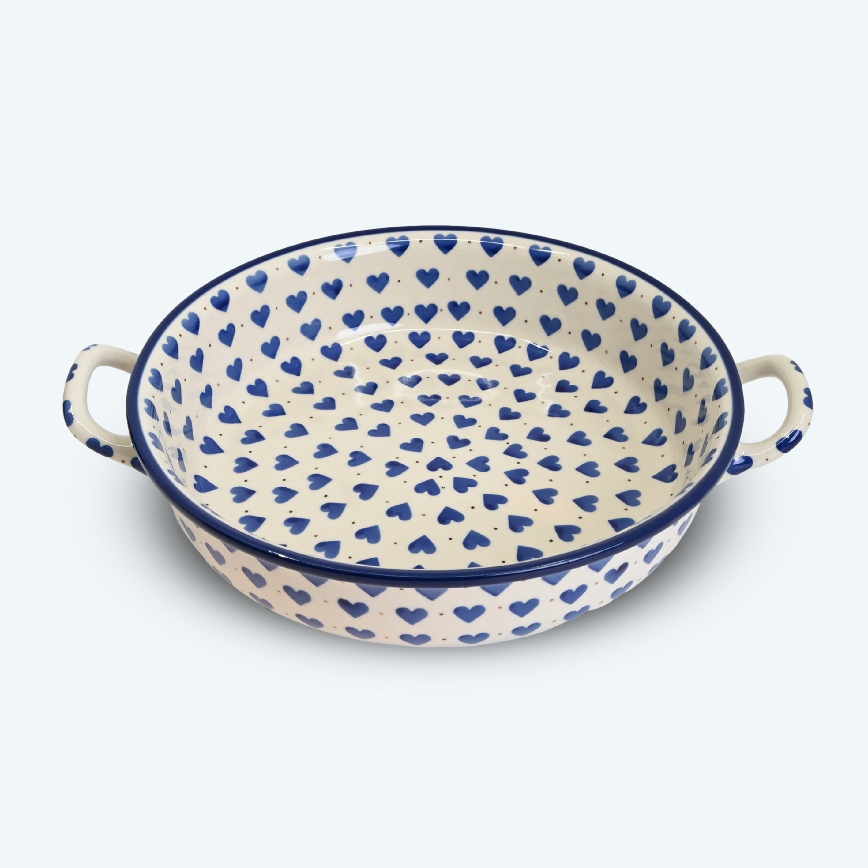 Large Round Oven Dish Hearts Delight
