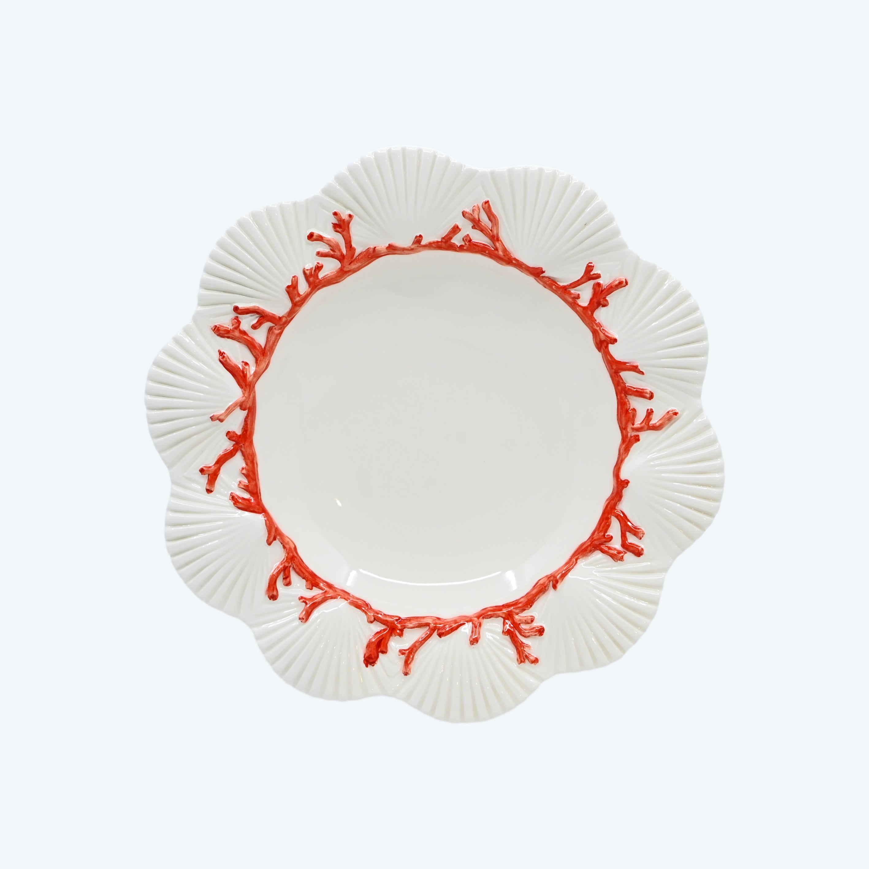 Saint Jacques Ceramic Pasta Bowl Coral