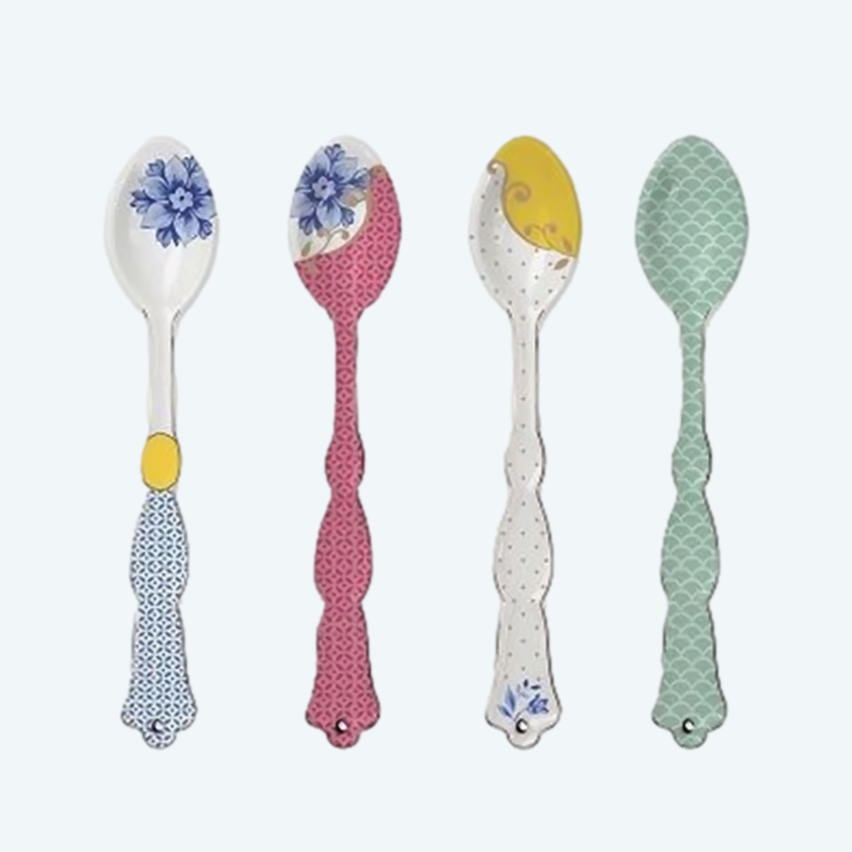 Set Of 4 Teaspoons Royal Multi